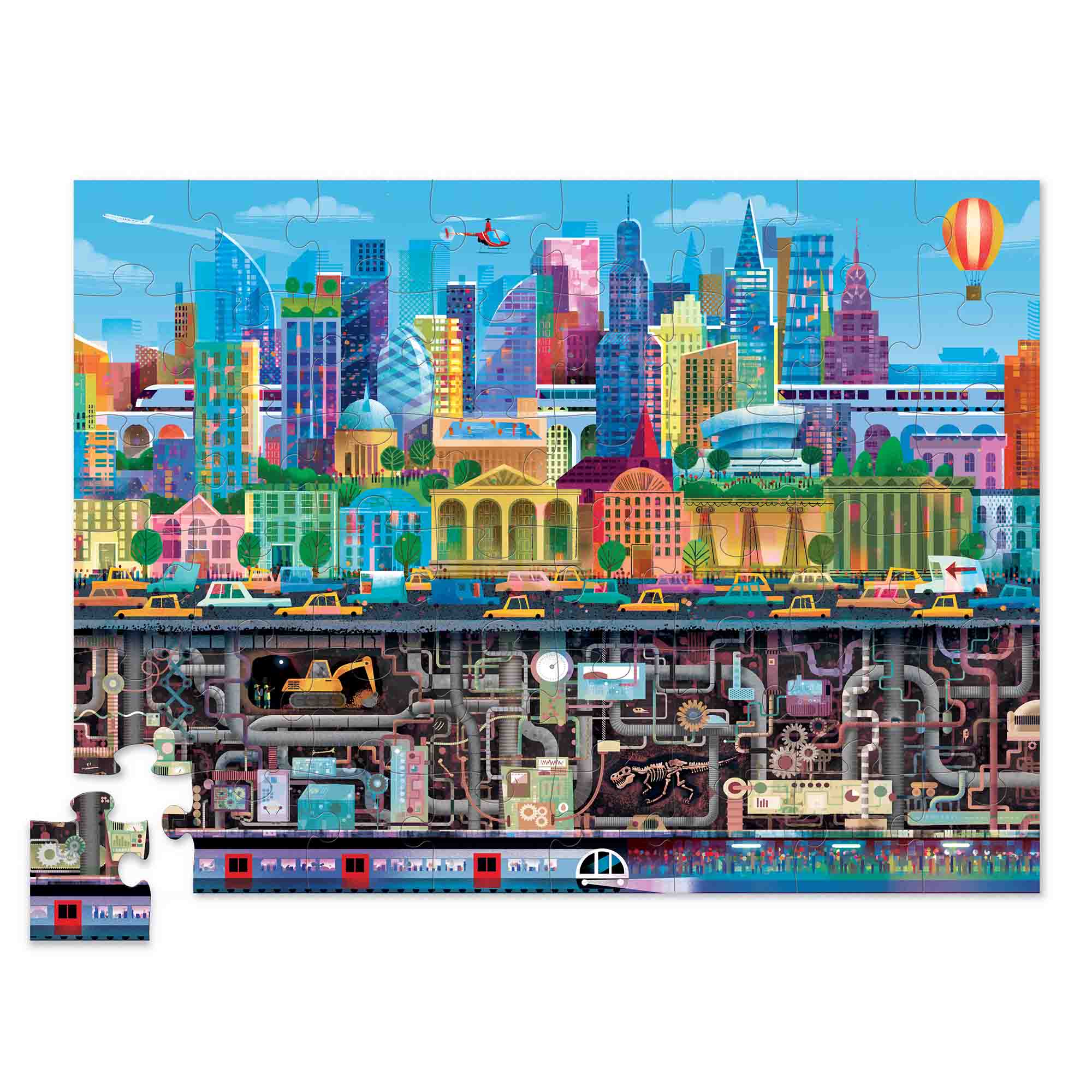 Crocodile Creek 48 Piece Above & Below Puzzles - Hippychick